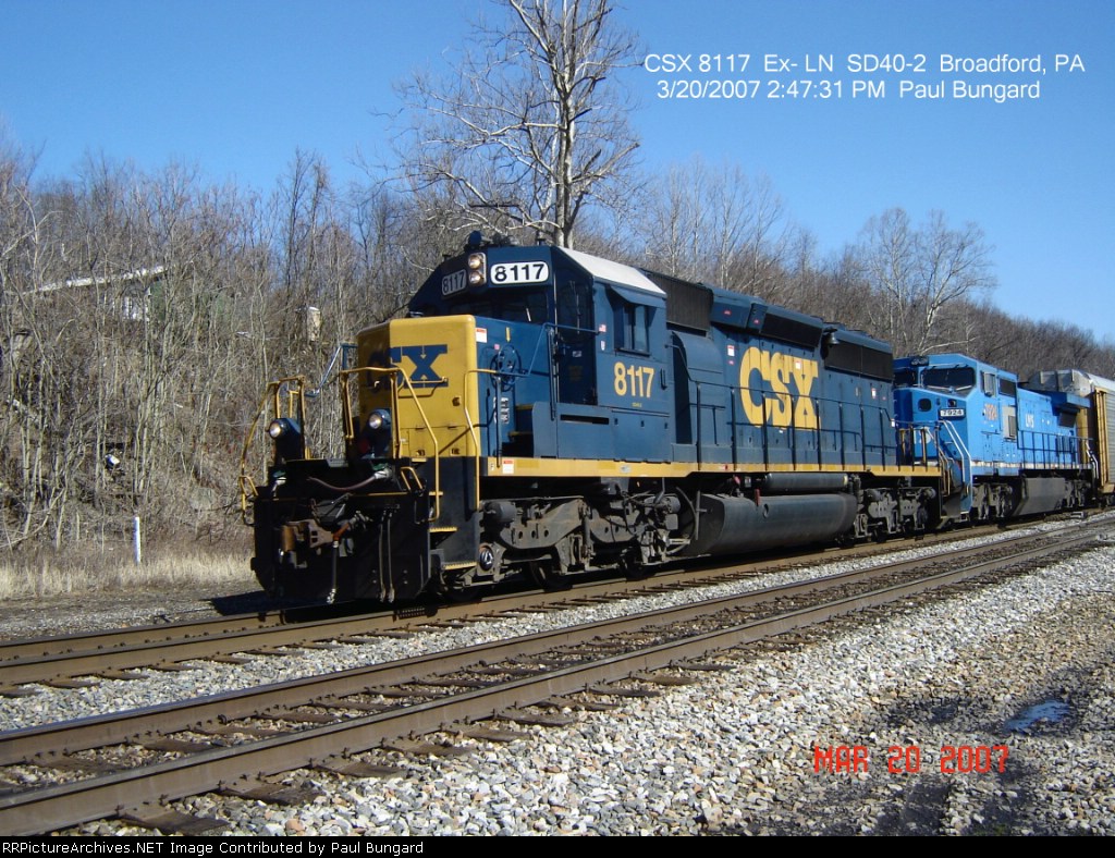 CSX 8117 Ex- LN 8117 SD40-2 March 20, 2007